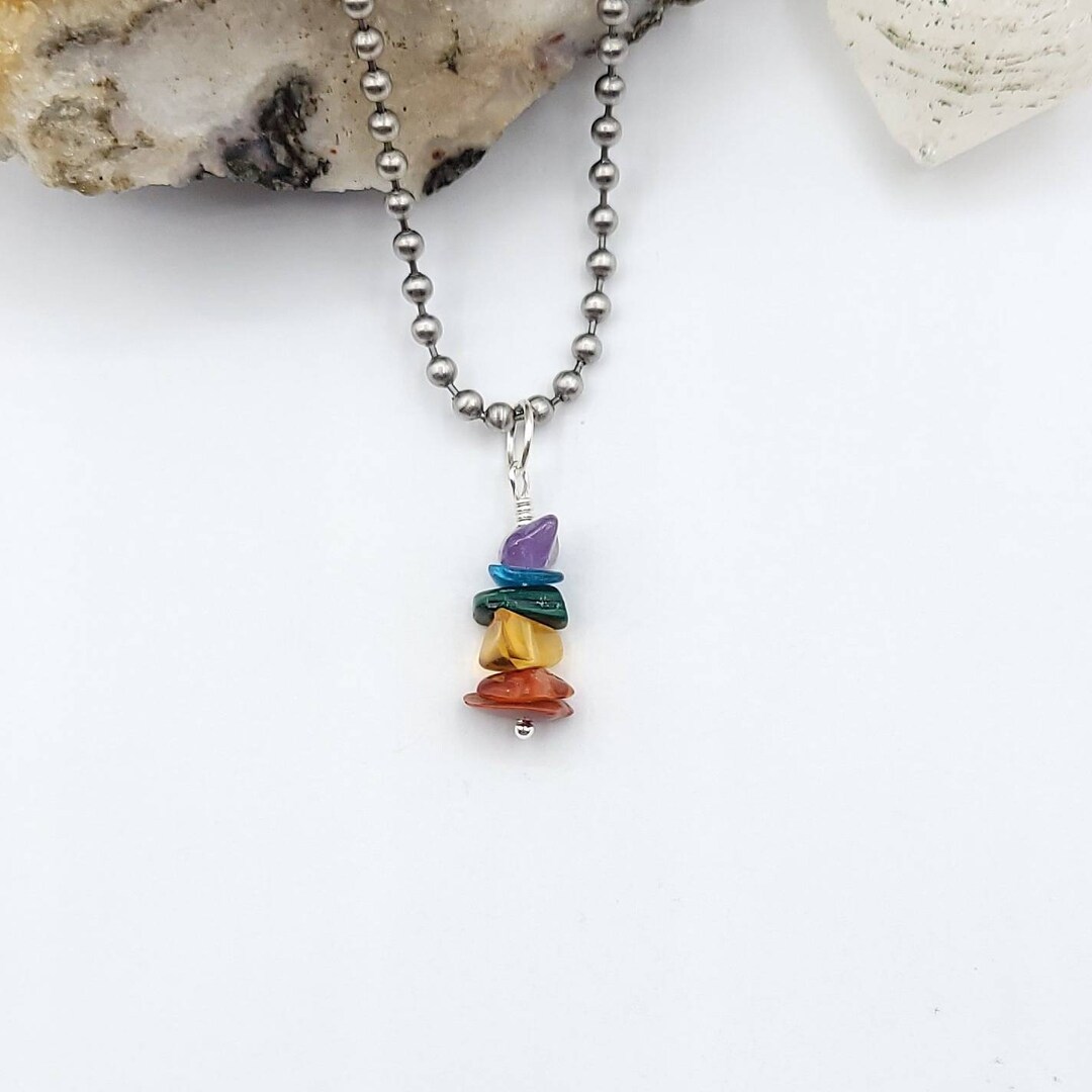 Gay Pride Necklace, LGBTQ Crystal Pendant - Etsy