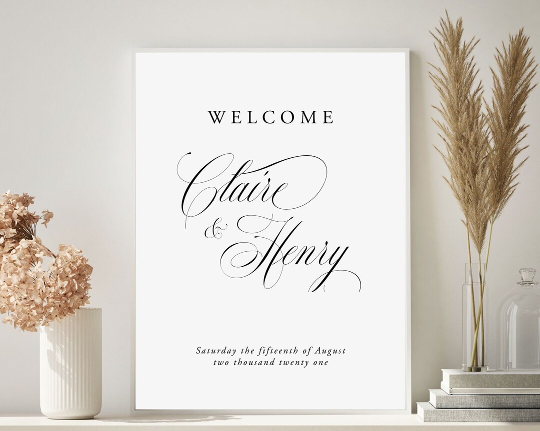 Wedding Welcome Sign | Print Your Own Wedding Signs With This 100% ...