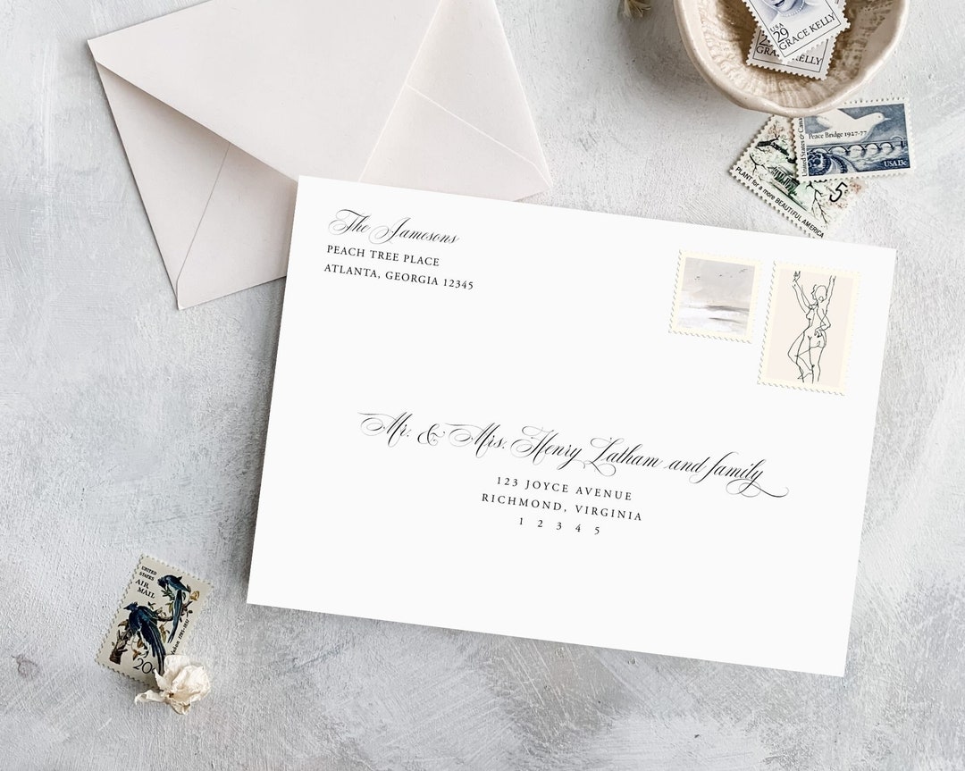 Calligraphy Envelope Address Template | Get Beautiful Party Envelopes ...