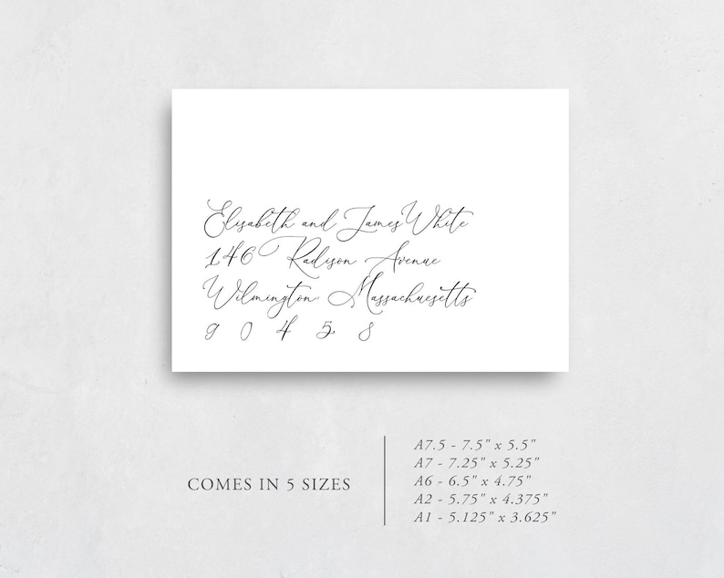 Printable Envelope Address Template | Print Your Own Calligraphy ...