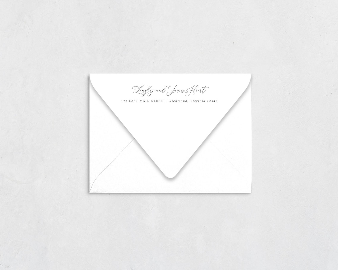 Wedding Envelope Template Print Your Own Envelopes With This - Etsy