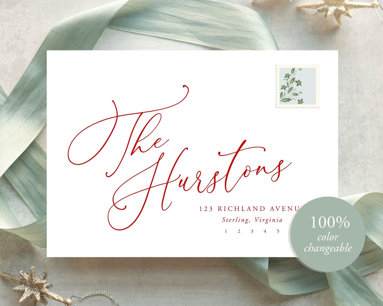 Holiday Card Envelope Template | DIY Your Christmas Envelopes With This ...