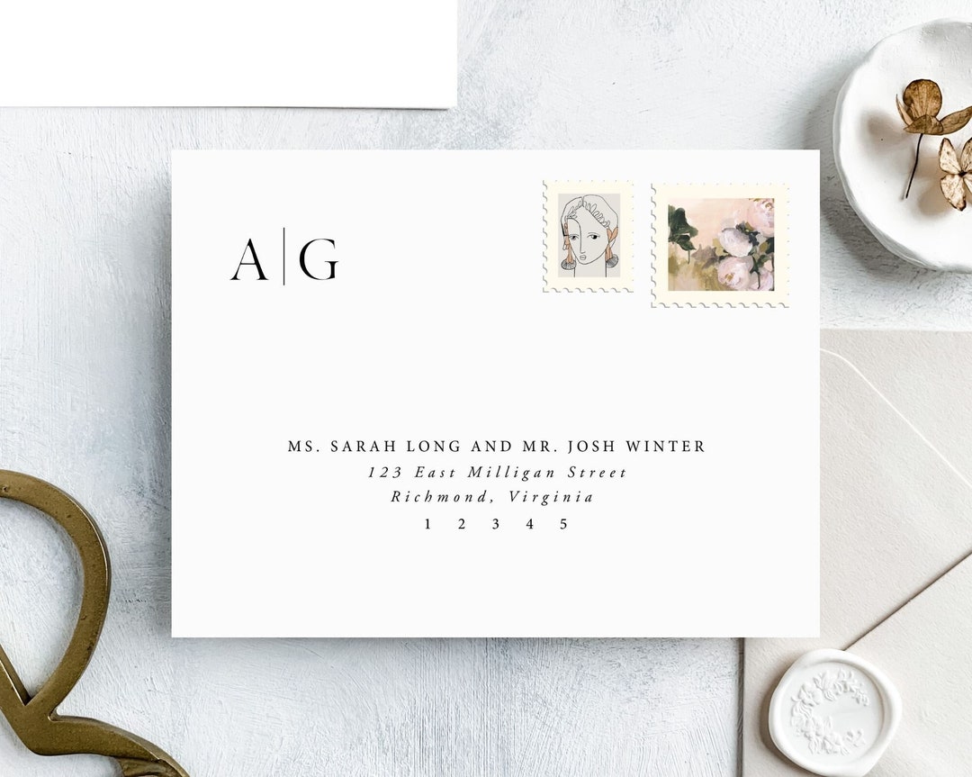 Simple Modern Envelope Addressing | Print Your Own Modern Envelopes ...