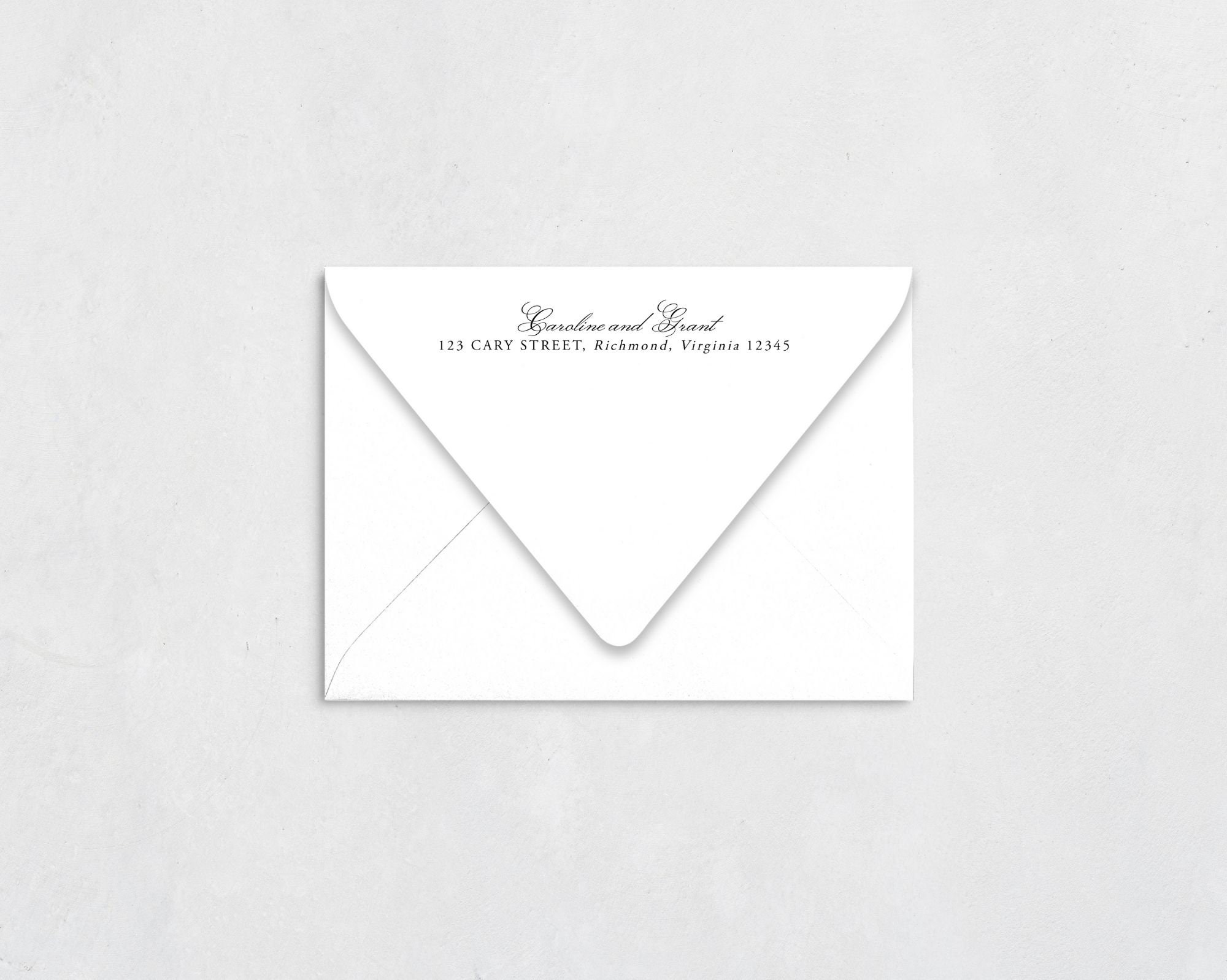 Printable Calligraphy Envelope Template | DIY Classic Simple Envelopes ...