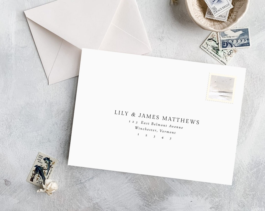 Simple Modern Envelope Addressing | Print Your Own Modern Envelope ...