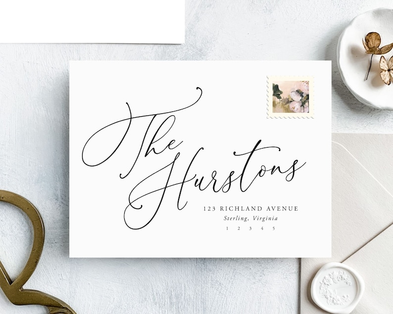 Wedding Envelope Template Print Your Own Envelopes With This - Etsy