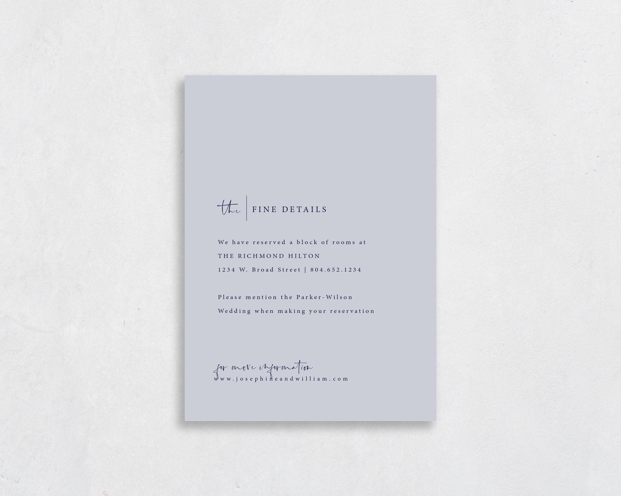 Details Card Template Printable Wedding Information Card - Etsy