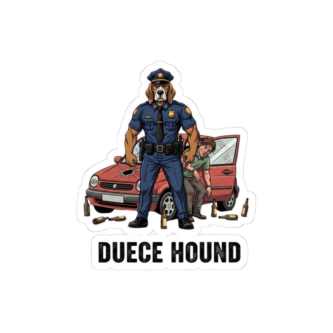 Deuce Hound Police Dog Sticker | Kiss-cut Vinyl Sticker - Etsy