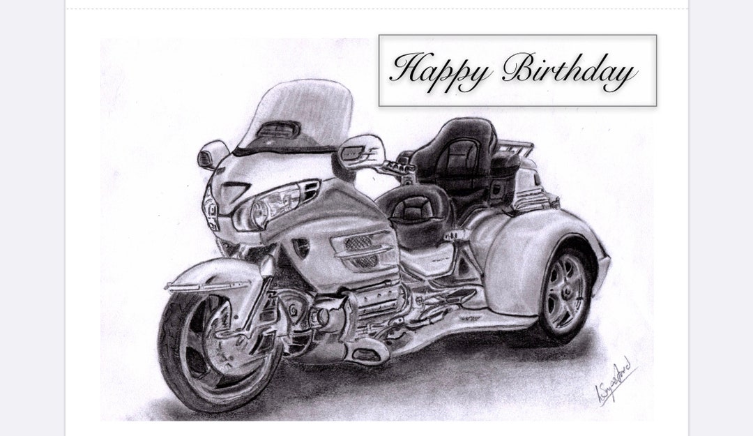 Goldwing Trike Birthday Card - Etsy