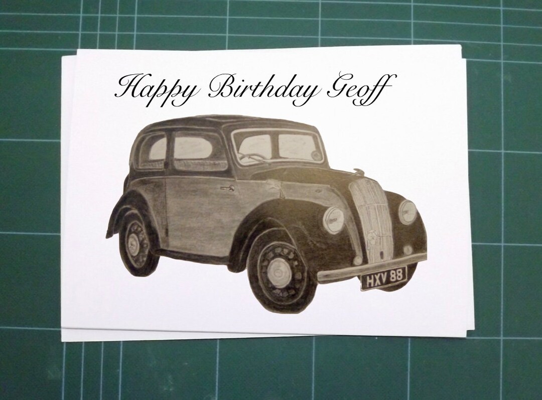 Morris 8 Birthday Card. Personalise for Any Occassion. - Etsy UK