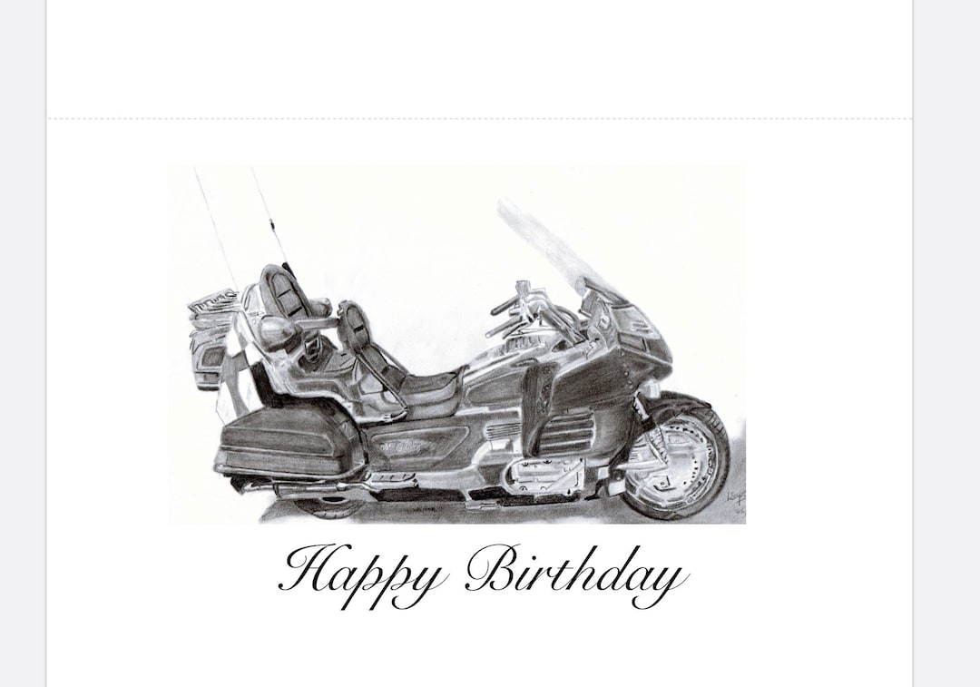 Goldwing Birthday Card - Etsy