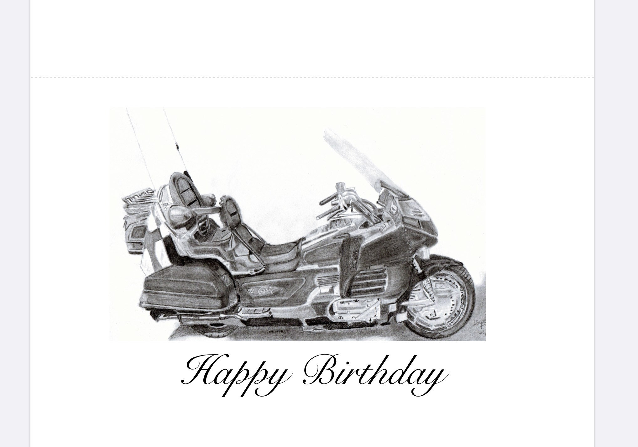 Goldwing Birthday Card - Etsy