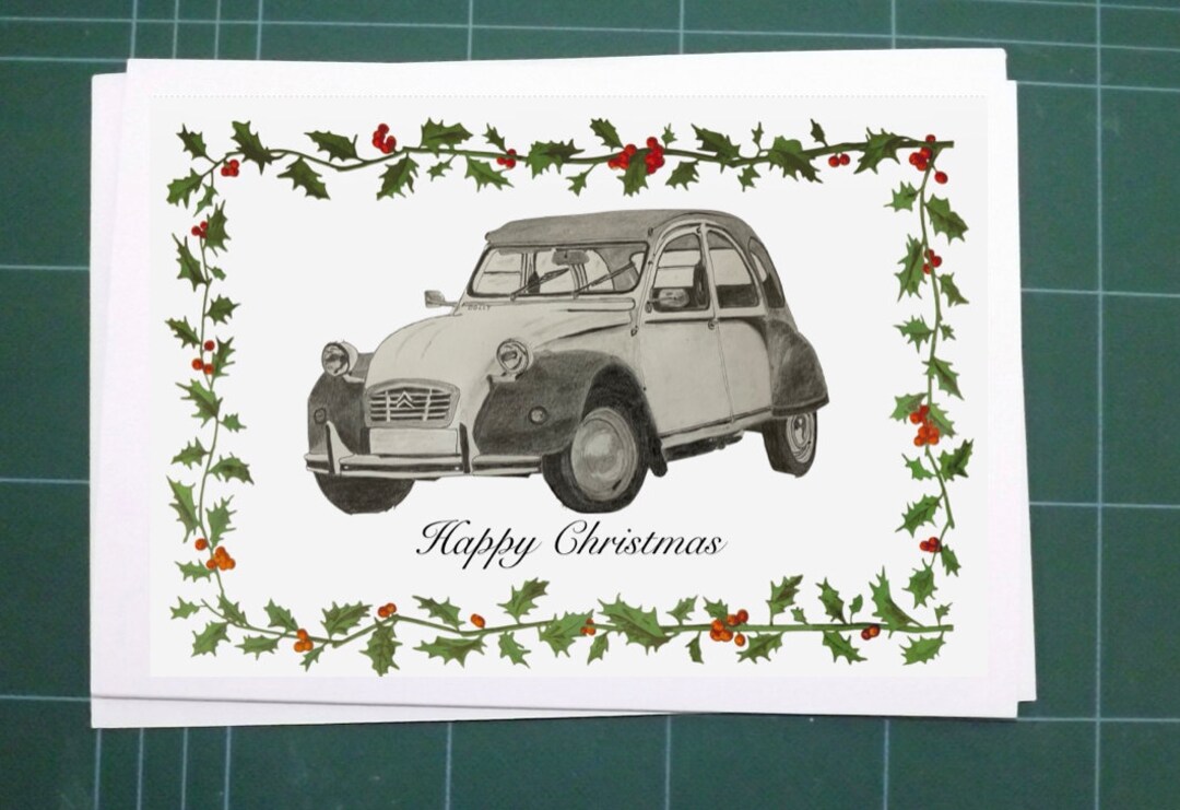 Citroen 2CV Dolly Christmas Card. - Etsy