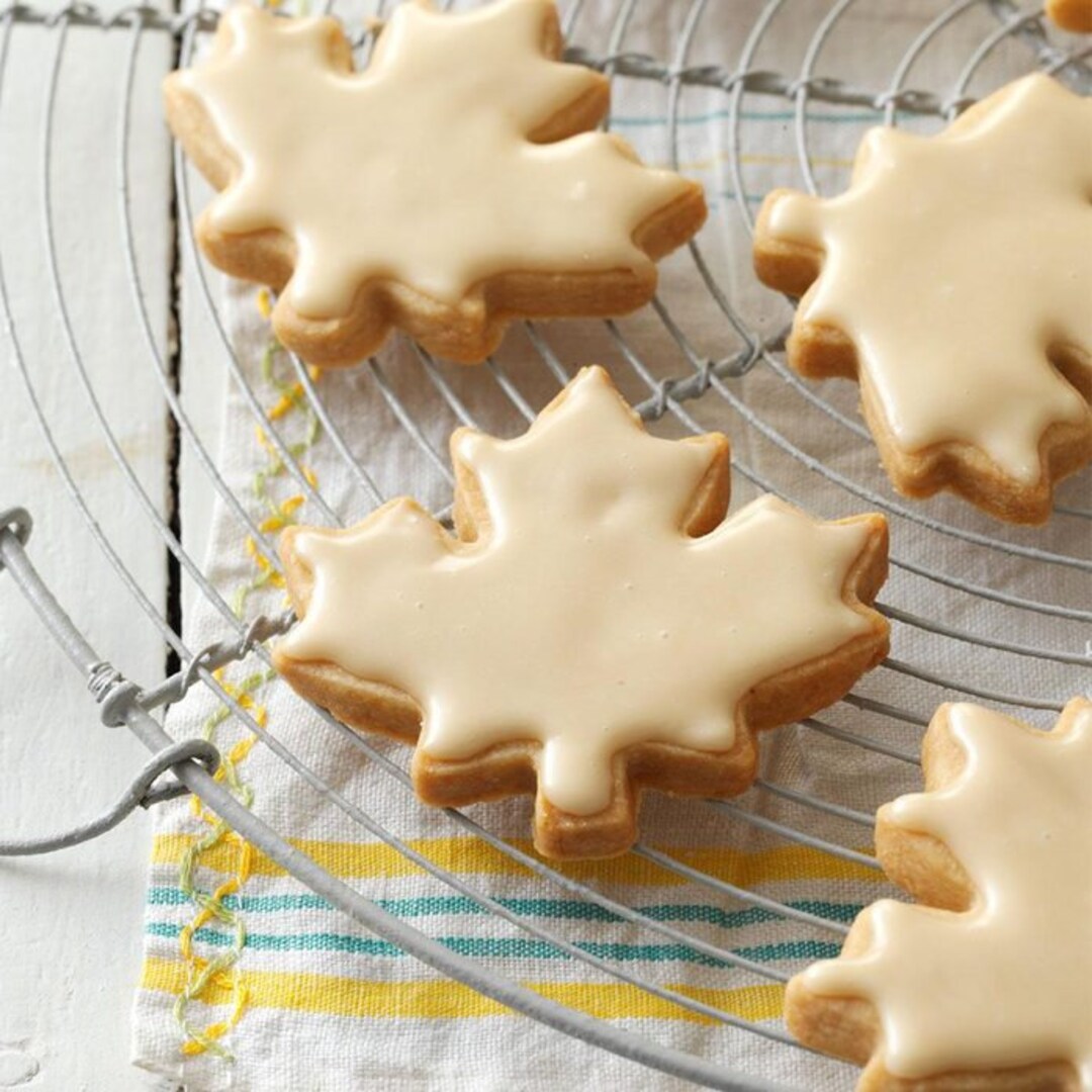 Glazed Maple Shortbread Cookies - Etsy