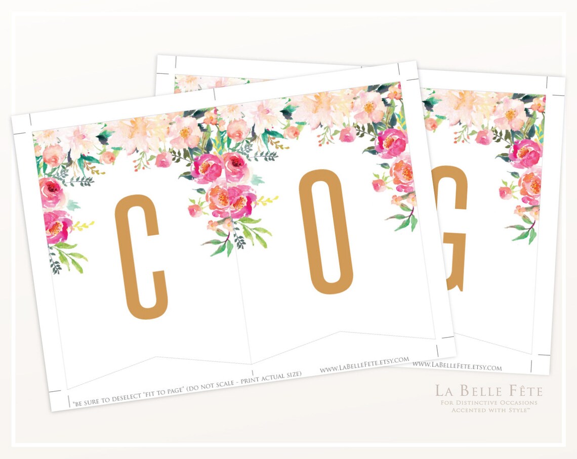 CONGRATULATIONS Bunting PRINTABLE FILES both Pink and Gold | Etsy