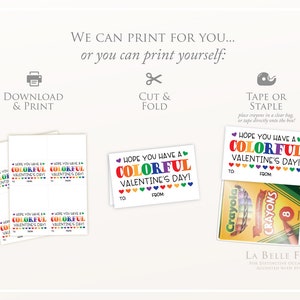 CRAYON Valentine "hope You Have a COLORFUL Valentines Day" PRINTABLE ...
