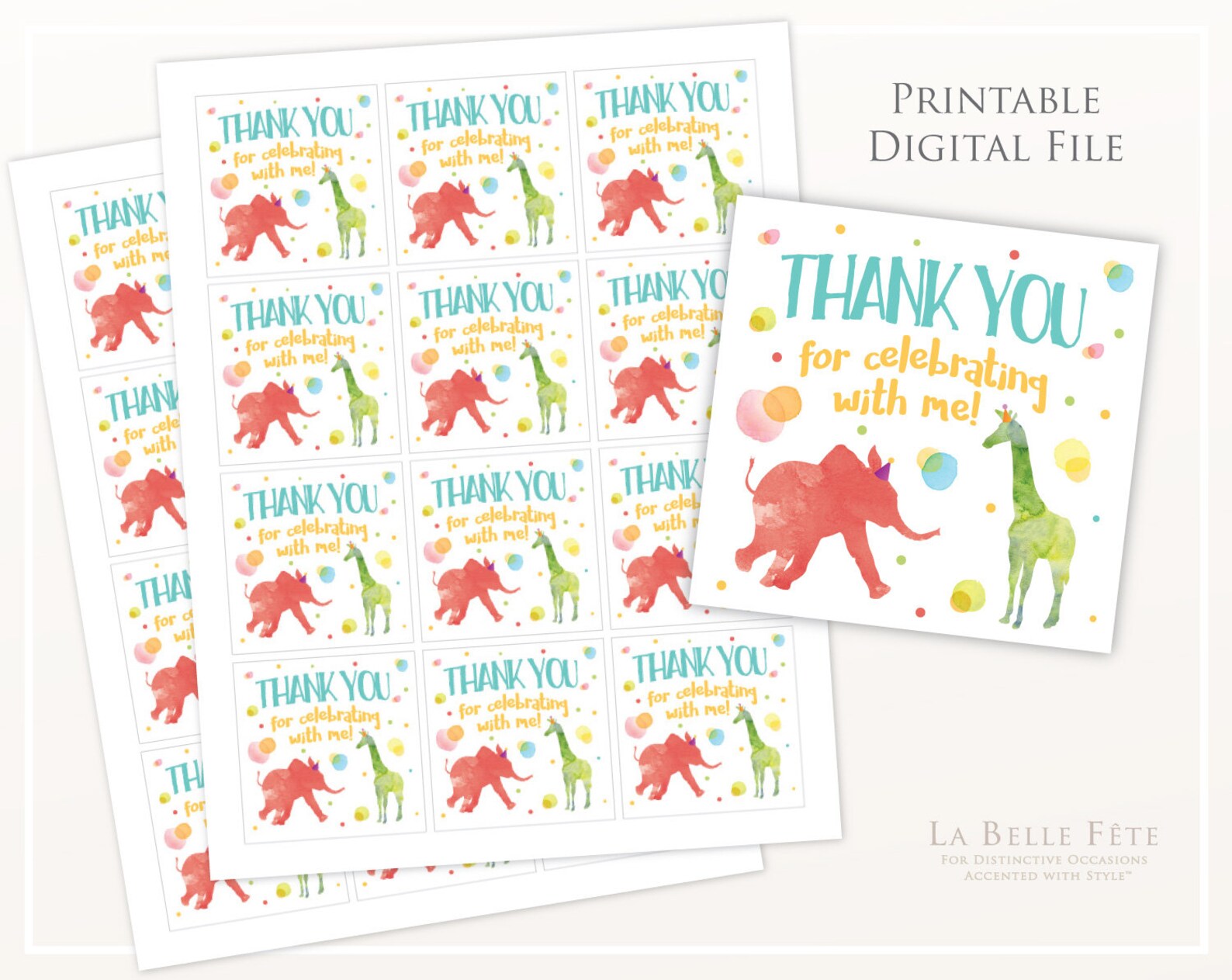Calling All Party Animals ZOO Birthday Party Gift Favor Tags ...
