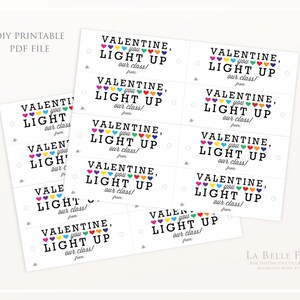 You LIGHT UP Our Class Glow Stick Valentines PRINTABLE Pdf File in ...