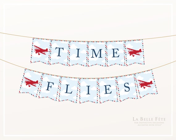 TIME FLIES When You're Having Fun Airplane Happy Birthday - Etsy