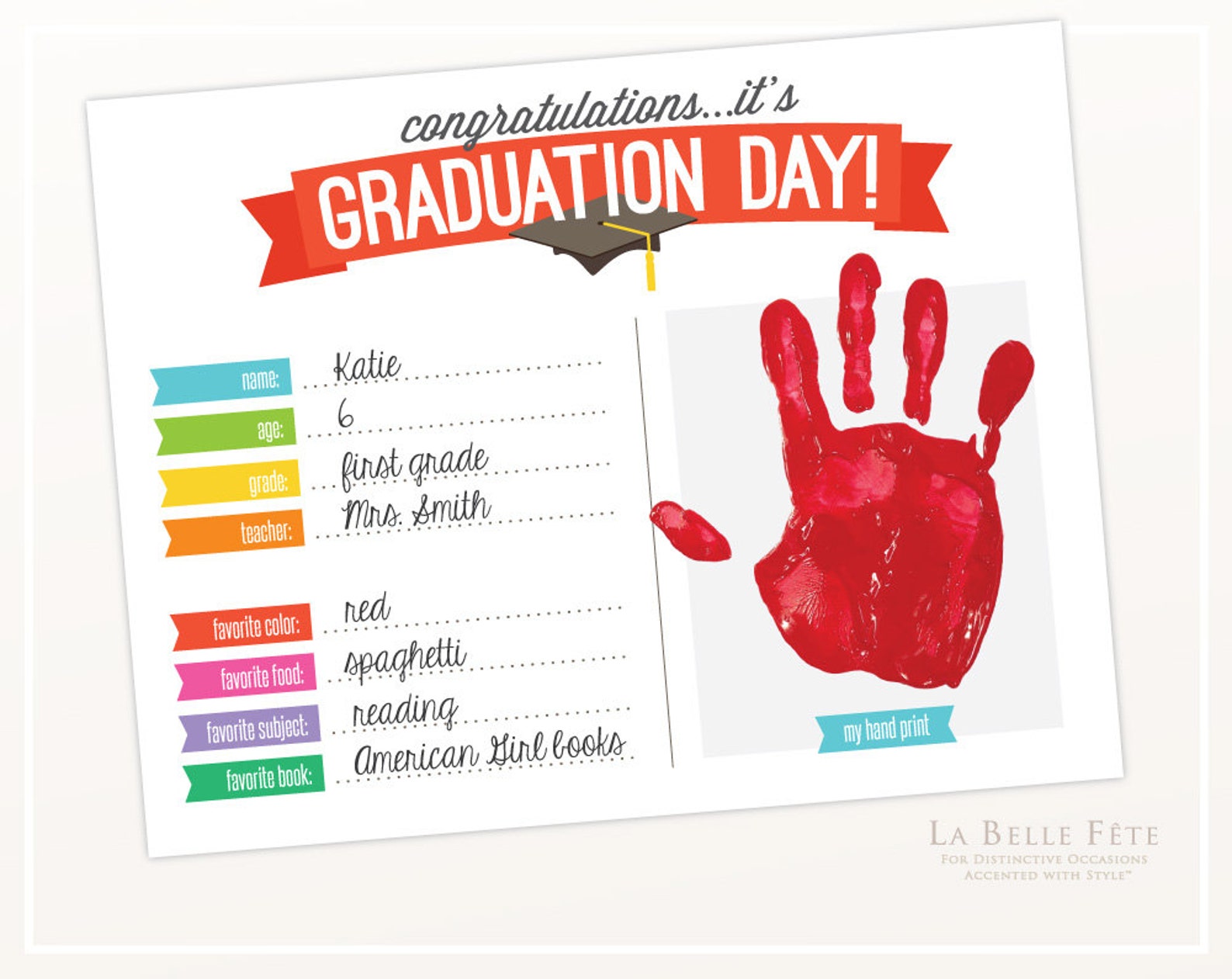 GRADUATION DAY Handprint Art / Classroom Activity / DIY - Etsy