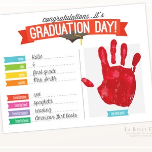 GRADUATION DAY Handprint Art / Classroom Activity / DIY Printable - Etsy