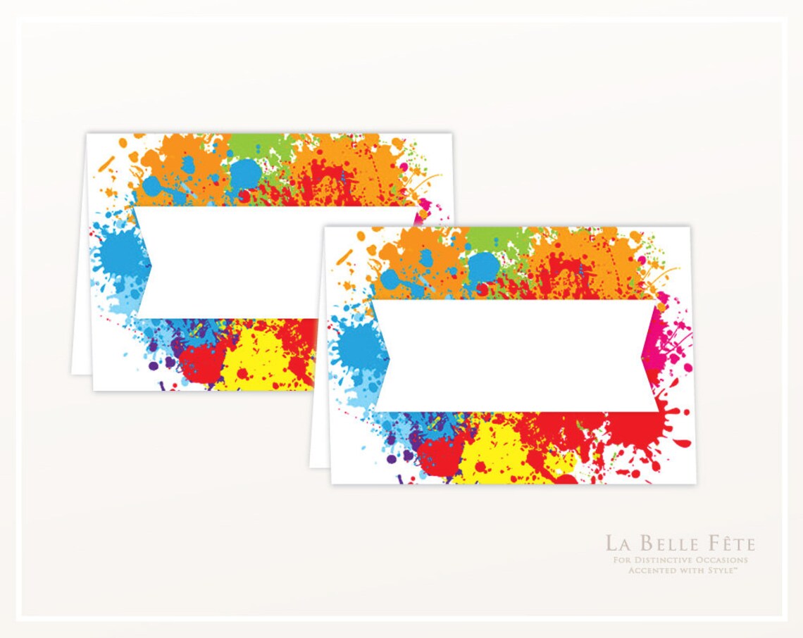 ART / PAINTING PRINTABLE Diy Party Food Labels / Place Cards - Etsy