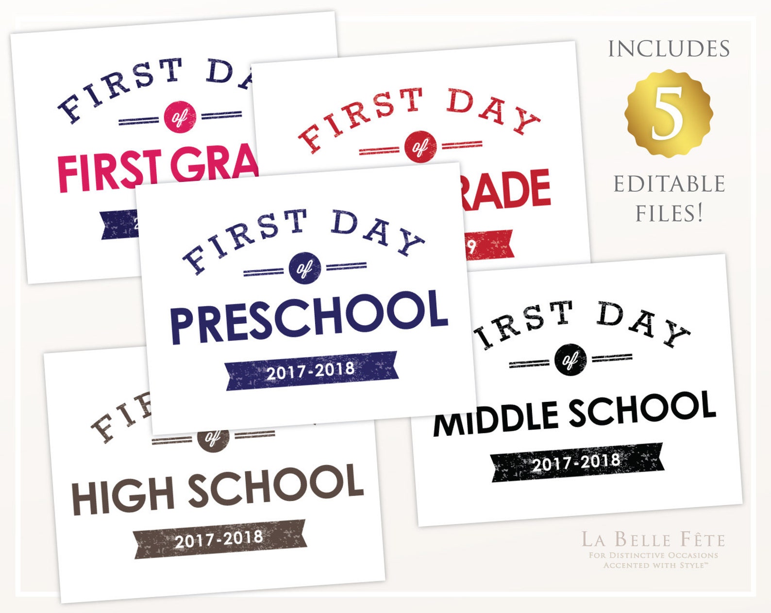 FIRST DAY of SCHOOL Fillable Editable Re-usable Microsoft - Etsy