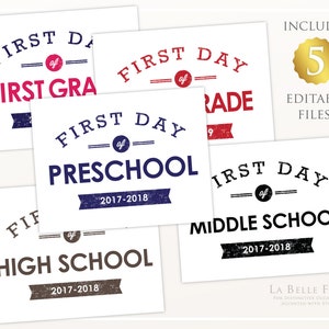 FIRST DAY of SCHOOL Fillable, Editable, Re-usable Microsoft Word Files ...