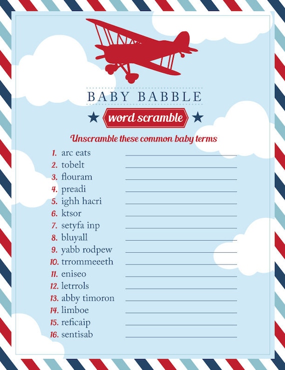 Baby Babble Word Scramble