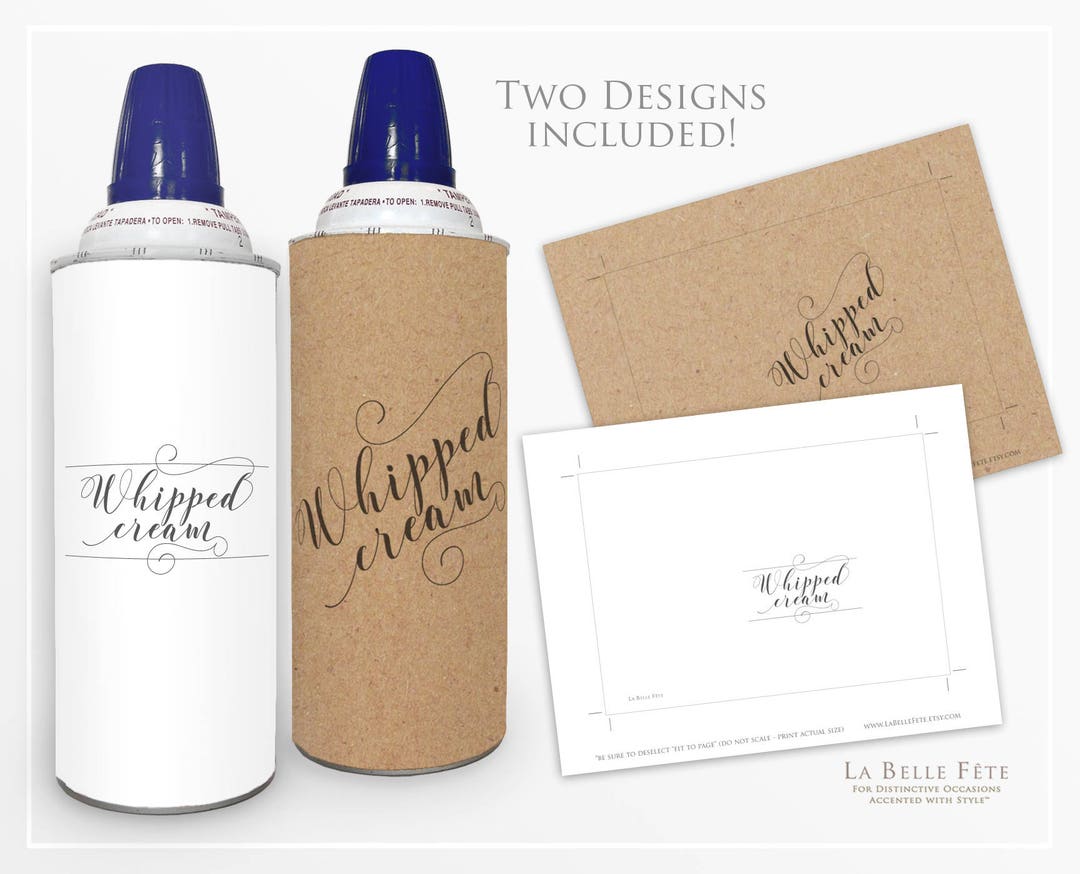 HOT COCOA BAR Whipped Cream Label / Diy Printable Winter Birthday Party ...