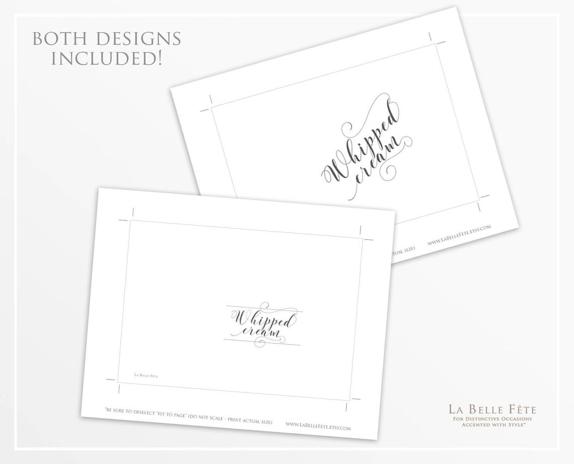 HOT COCOA BAR Whipped Cream Label / Diy Printable Winter - Etsy