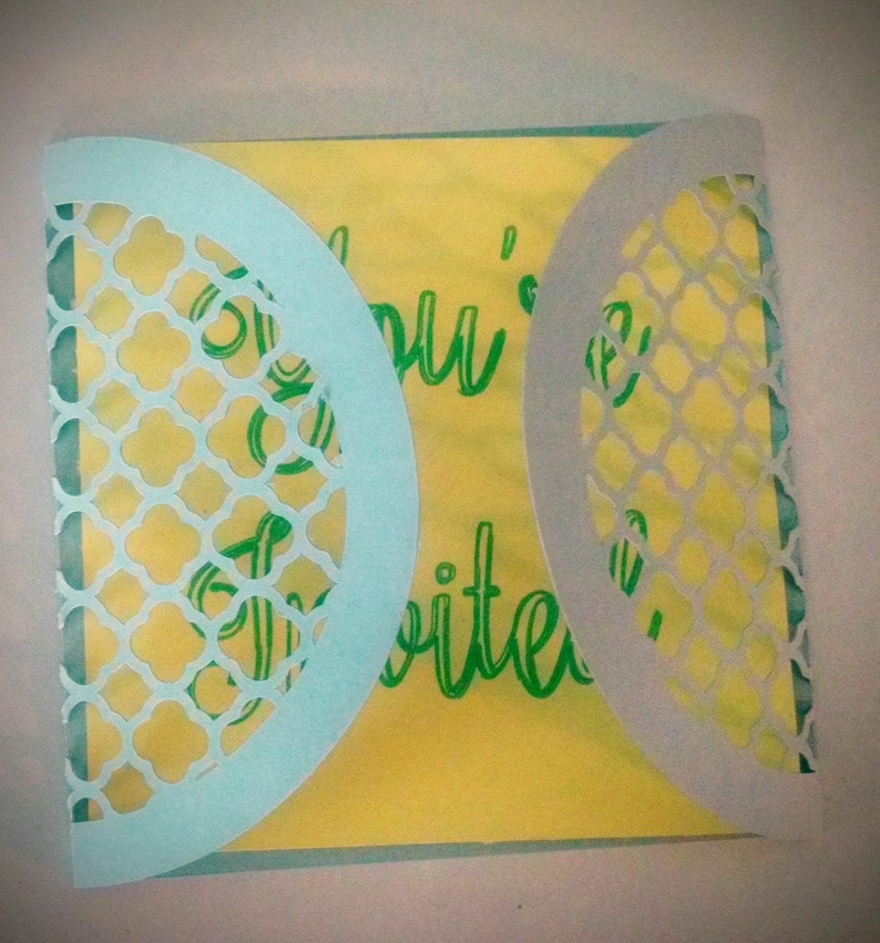 Lattice Invitation Cut File Silhouette SVG Great for - Etsy