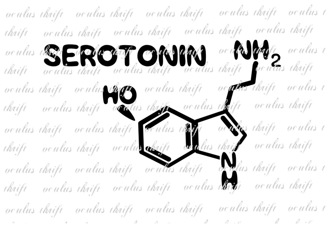 Serotonin Molecule SVG Silhouette Cut File - Etsy
