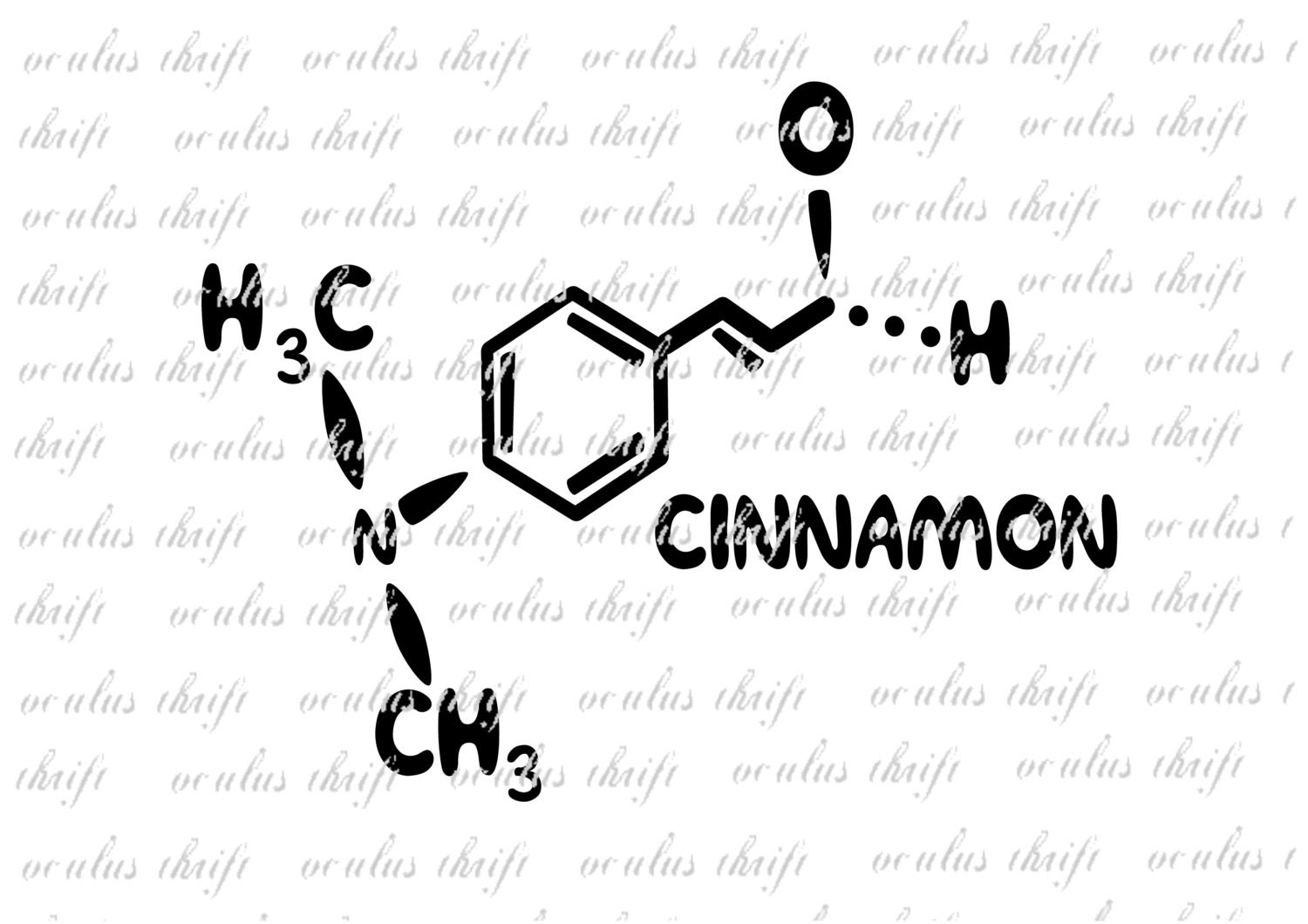 Cinnamon Molecule SVG Silhouette Cut File | Etsy