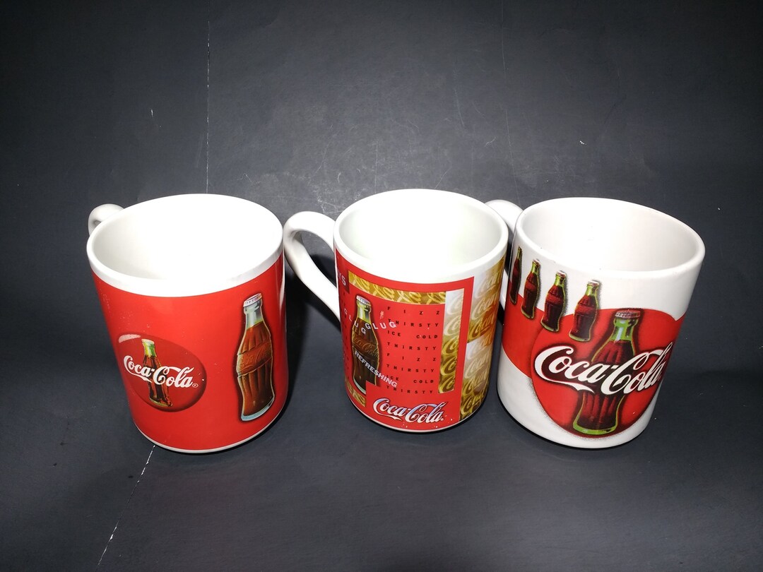 1997 Coca Cola Coffee Mugs Cup Set of 3 Coke Mug Cup - Etsy
