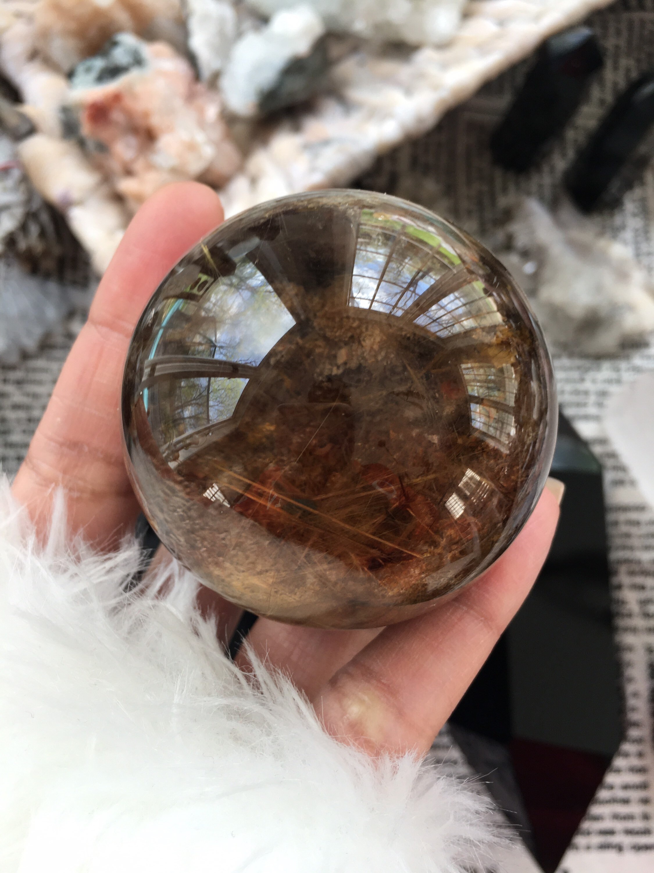 Acicular Sphere With Golden Needles Rutilated Sphere Rutile | Etsy