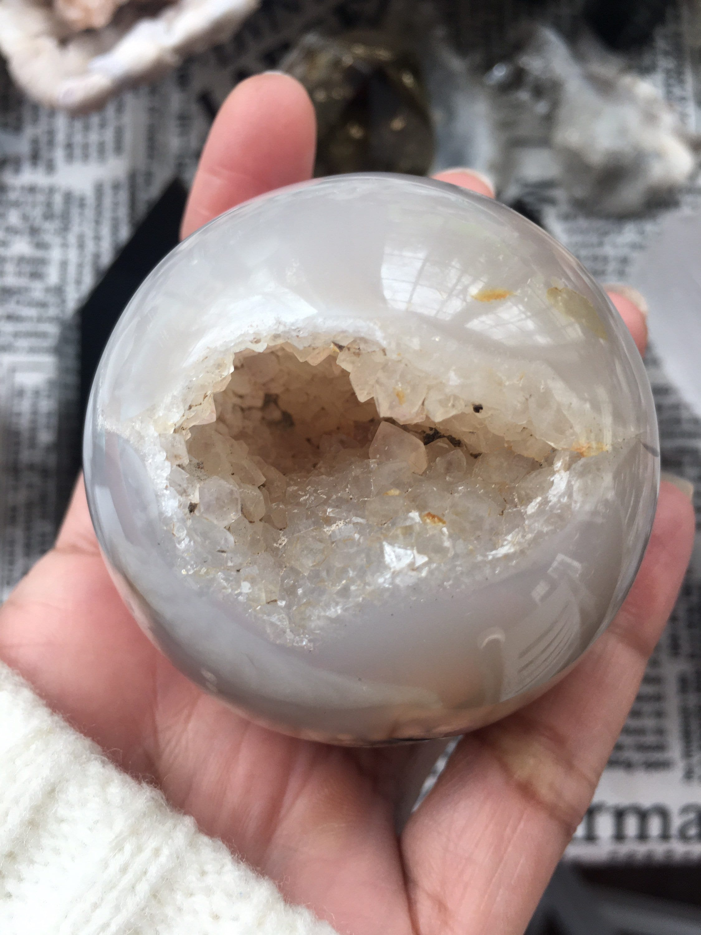 Flower Agate Sphere With Pink Flower Pattens Flower Crystals - Etsy UK