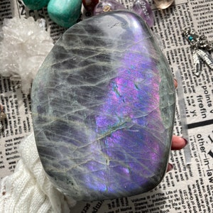 Labradorite Free Form With Rare Purple, Violet and Blue Flash, Purple ...