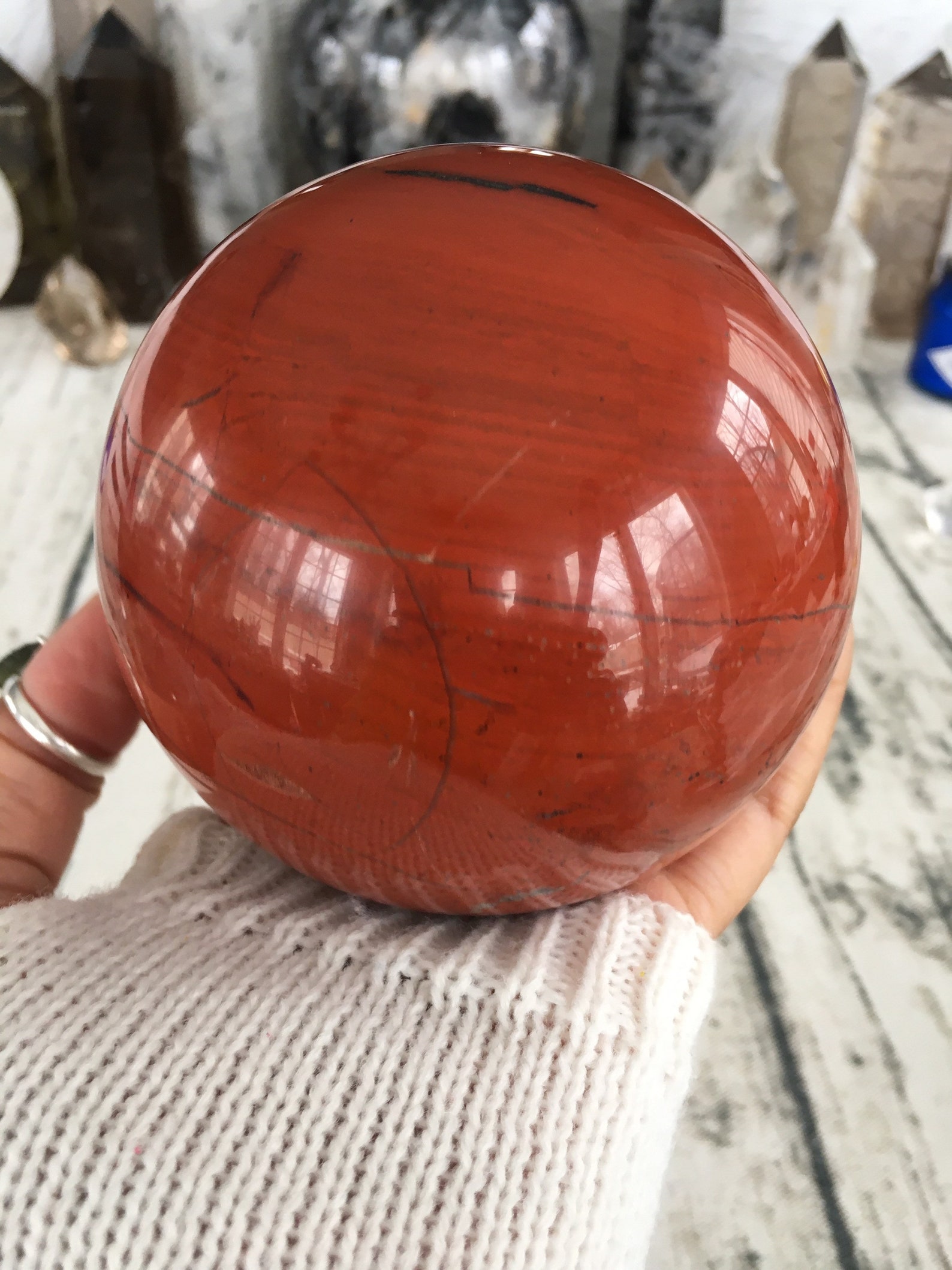 Gigantic Red Jasper Sphere Crystal for Grounding Base Chakra | Etsy