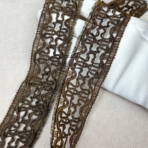 Antique Gold Bronze Metallic Thread Trim, Dressmaking, Antique Costume ...