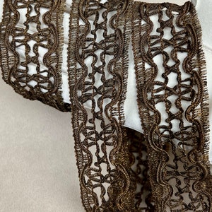 Antique Gold Bronze Metallic Thread Trim, Dressmaking, Antique Costume ...