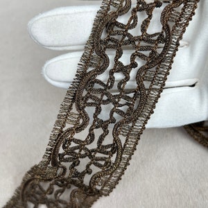 Antique Gold Bronze Metallic Thread Trim, Dressmaking, Antique Costume ...