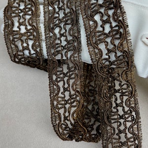 Antique Gold Bronze Metallic Thread Trim, Dressmaking, Antique Costume ...