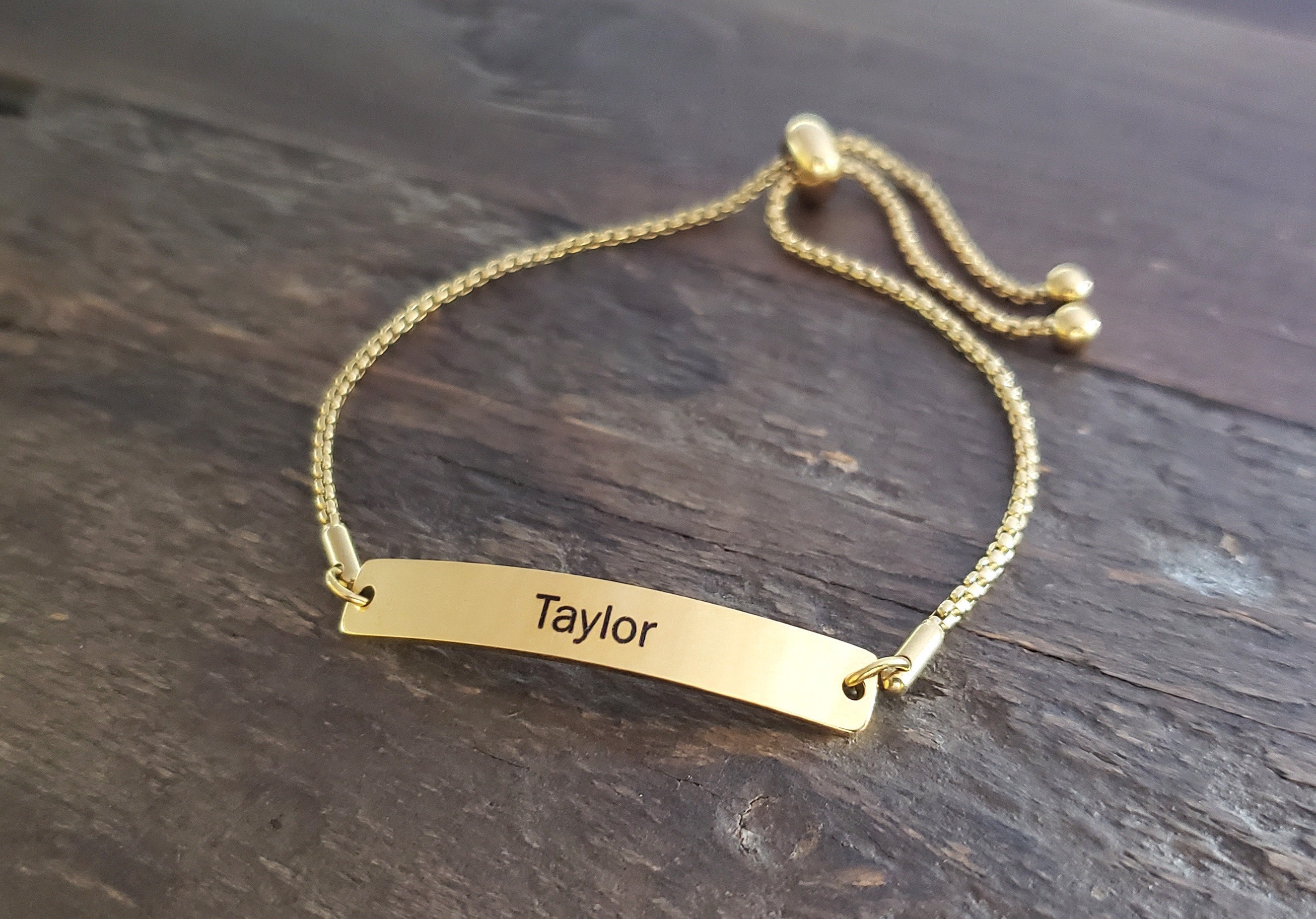 Personalized With Location, Date, Name Engraved Bracelet Custom High ...