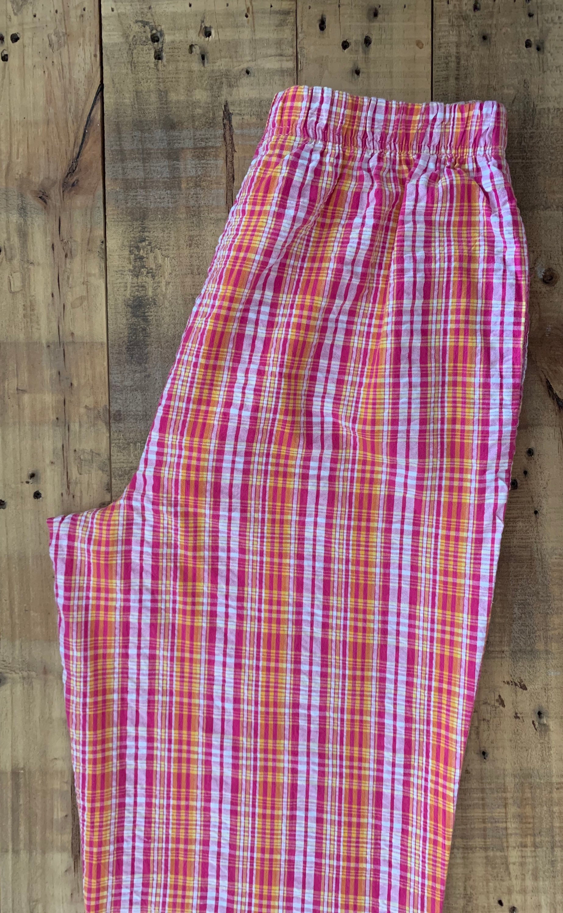 90s-pants-high-waisted-plaid-pull-on-plaid-cotton-pants-etsy