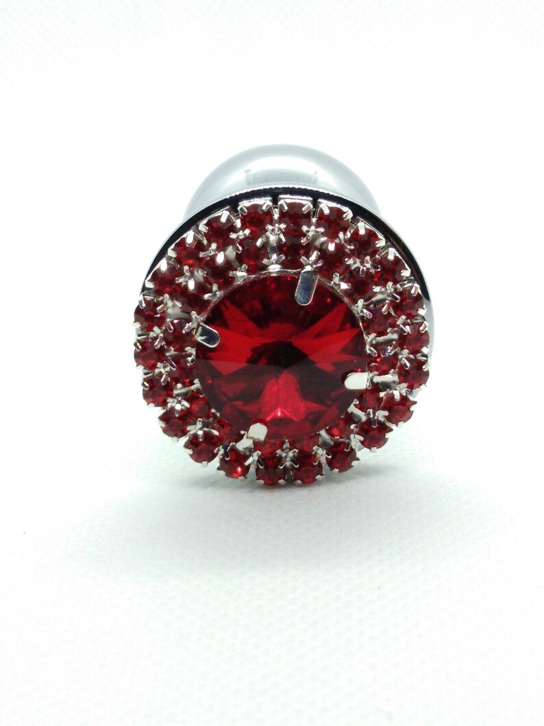 Red Bling Bling Anal Plug, Mature Sex Toy, Anal Jewelry, Butt Jewel ...