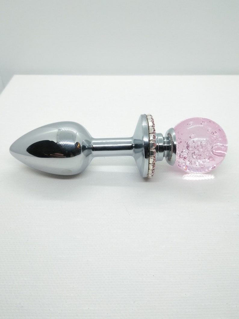 Pink Bubble Round Glass Butt Plug Mature Bbw Sex Toy Ddlg Glass Plug Dildo Anal Plug Anal