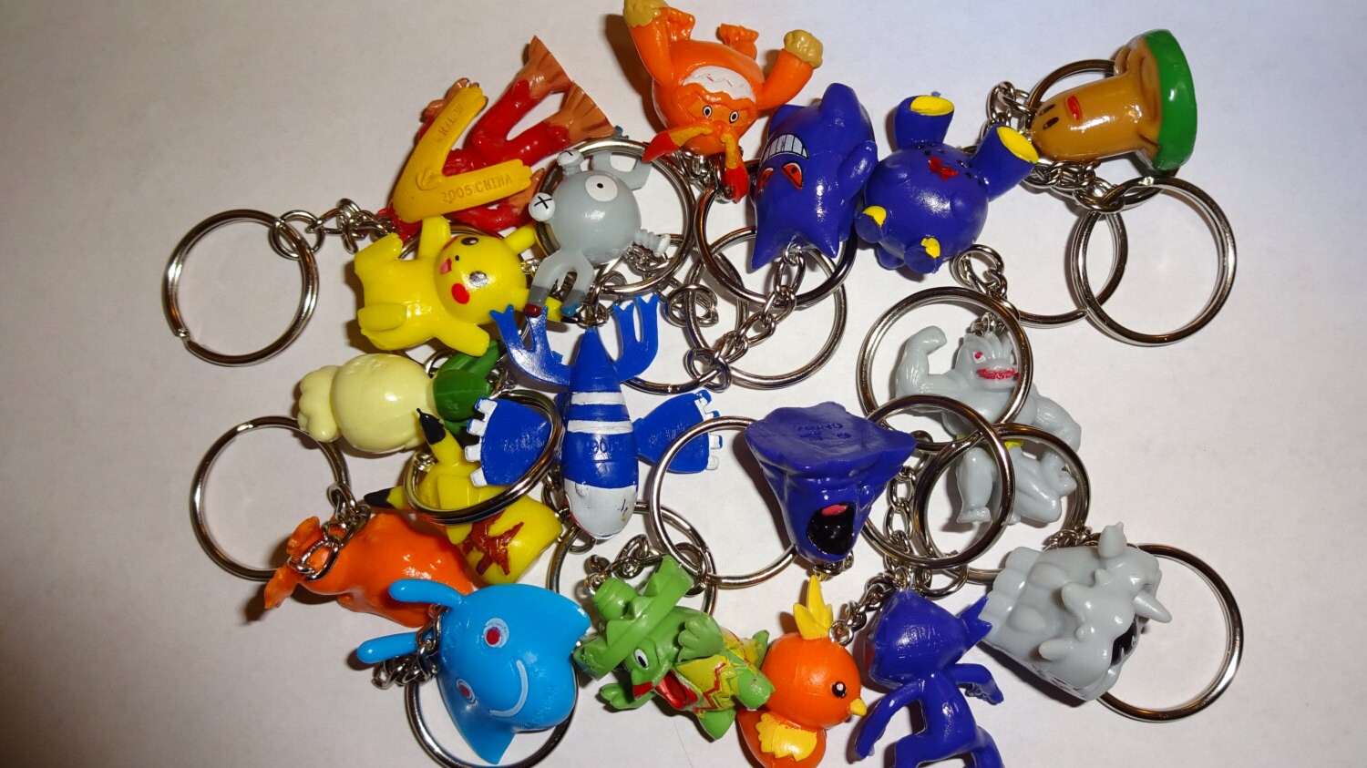 50 Pokemon Keychains Mini Figures Party Favors Random 50 Piece | Etsy