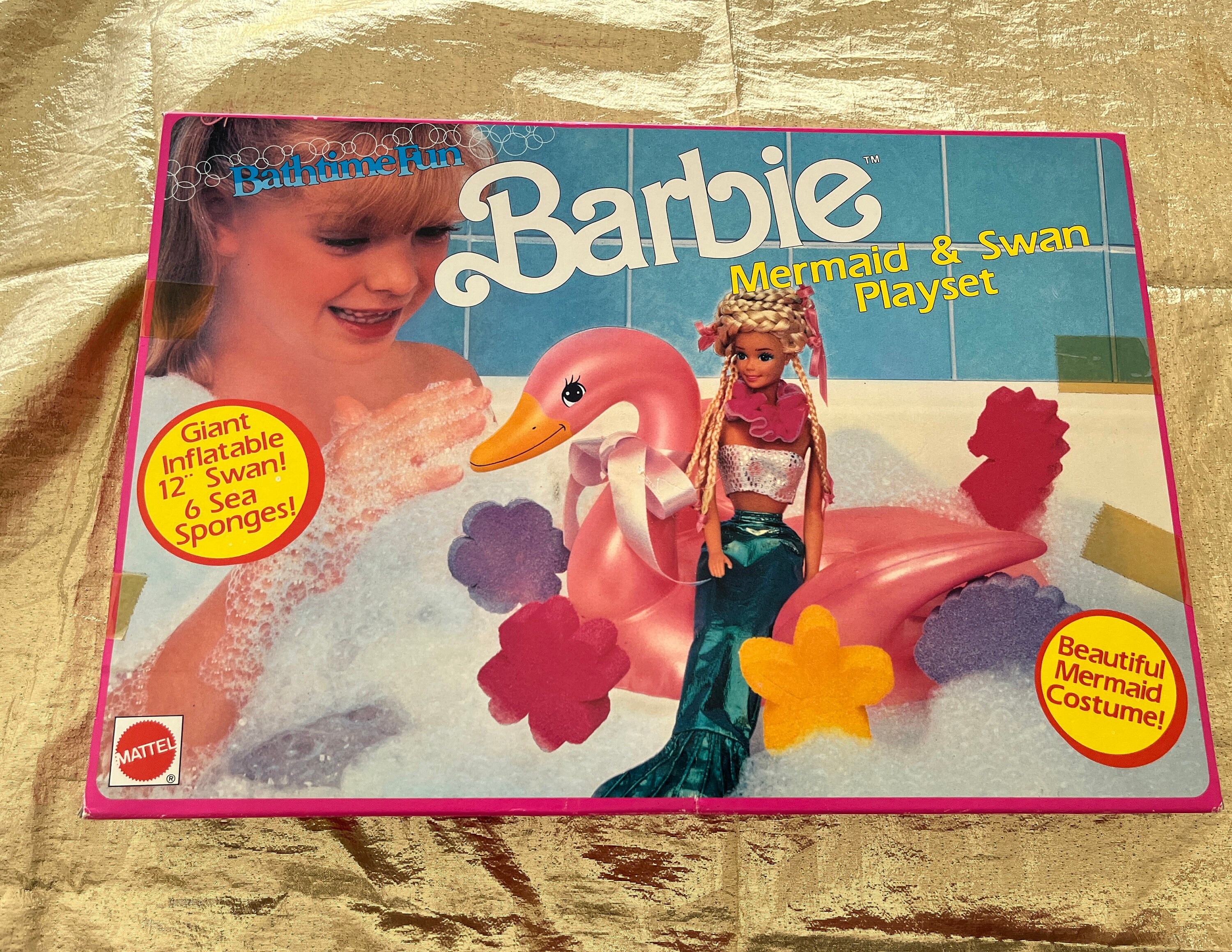 Vintage Barbie Mermaid and Swan Playset With Barbie Mermaid Costume ...