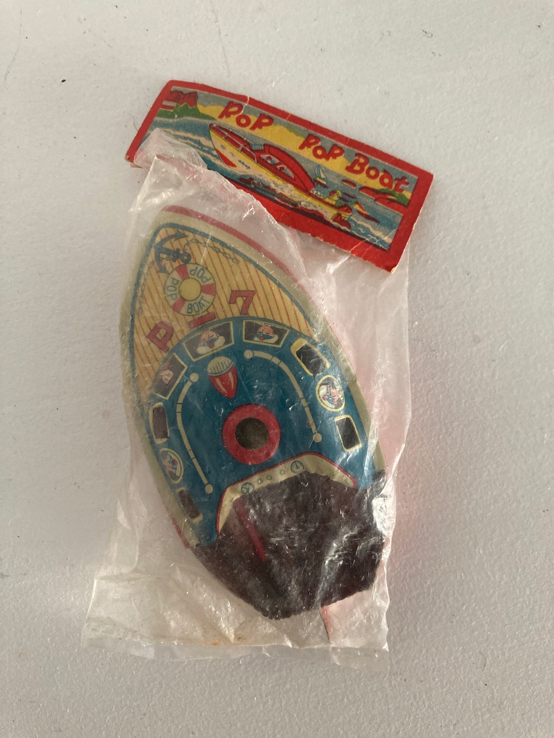 Vintage Antique Pop Pop Boat Tin Litho Toy - Etsy